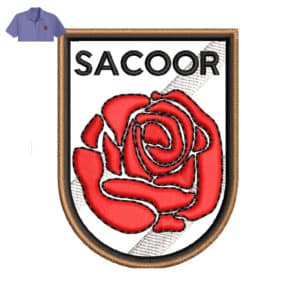 Sacoor Rose Embroidery logo | Embroidery Logo Near me | Emb