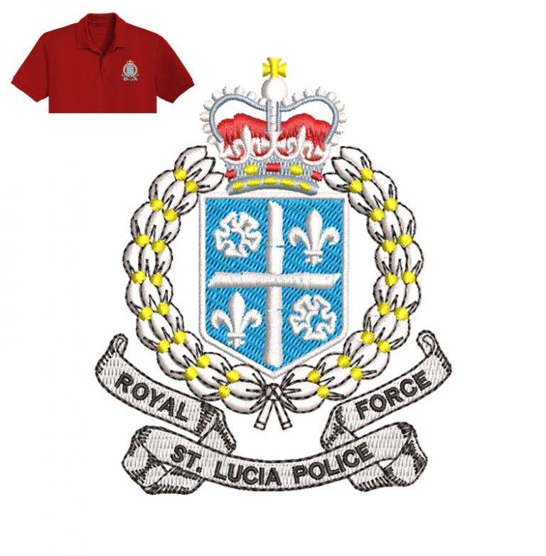 Lucia Police Embroidery logo | Embroidery Logo Near me | Emb