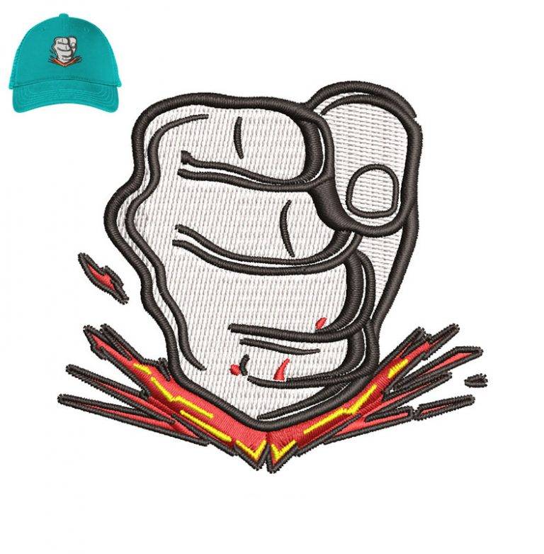 Fighting Boxing Embroidery logo | Embroidery Logo Near me | Emb