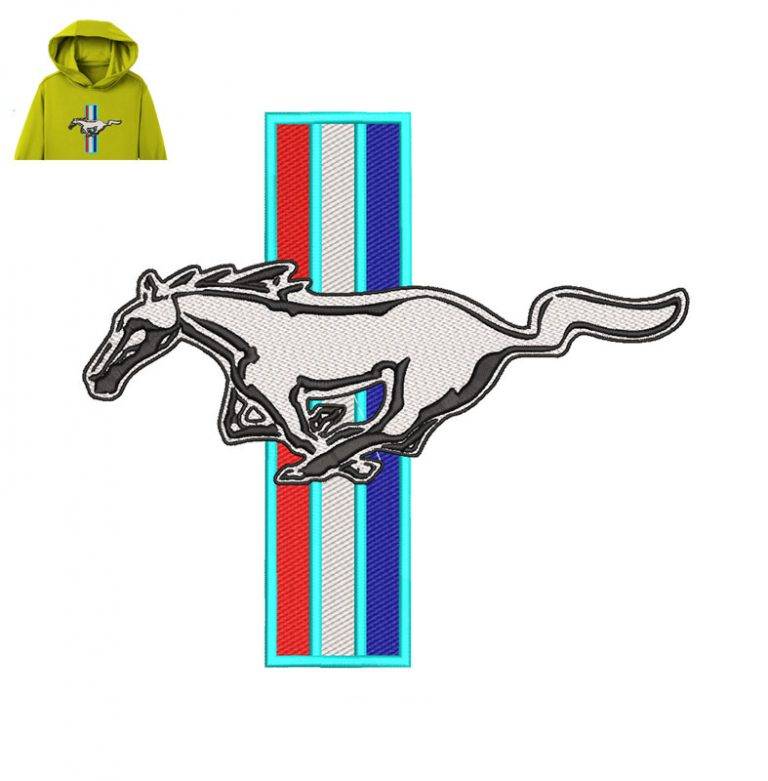 Ford Mustang car Embroidery logo | Emb Logo Near me | Emb