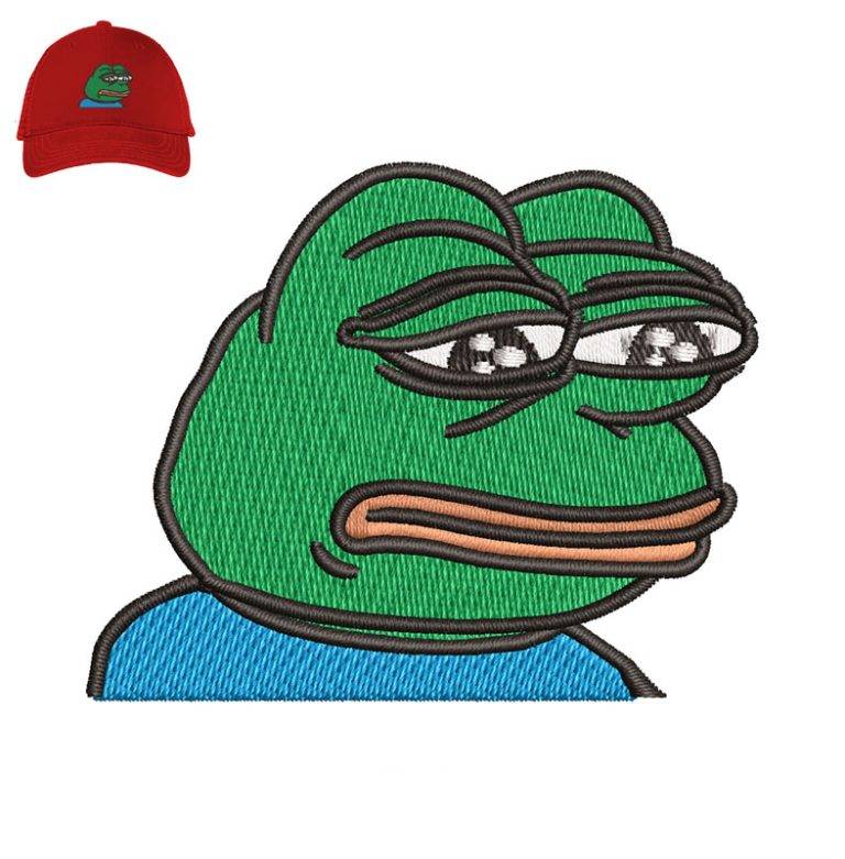Pepe Frog Embroidery logo | Embroidery Logo Near me | Emb