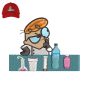 Dexter Cartoon Embroidery logo | Embroidery Logo Near me | Emb