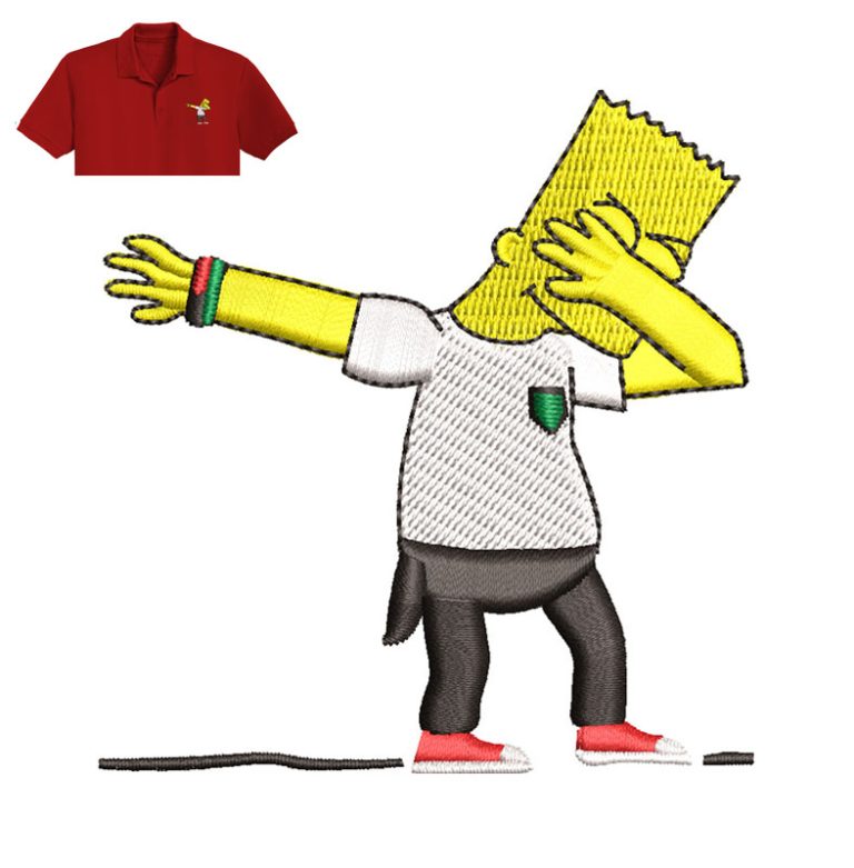 Simpsons Dab Embroidery logo | Embroidery Logo Near me | Emb