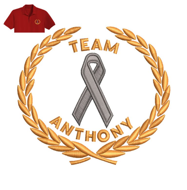 Team Anthony Embroidery logo | Embroidery Logo Near me | Emb