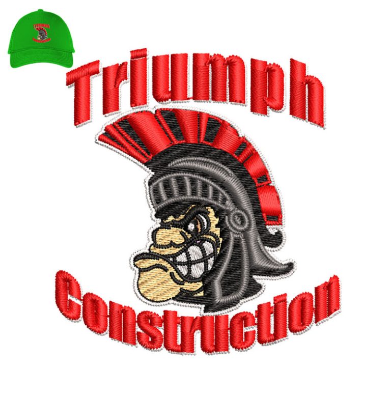 Triumph Construction Embroidery logo | Embroidery Logo Near me