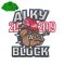 Alky Block Embroidery logo | Embroidery Logo Near me | Emb