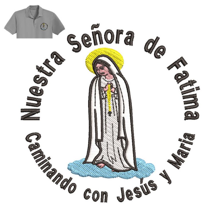 Our Lady Of Fatima Embroidery logo | Embroidery Logo Near me