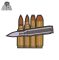 Gun Bullets Embroidery logo | Embroidery Logo Near me | Emb
