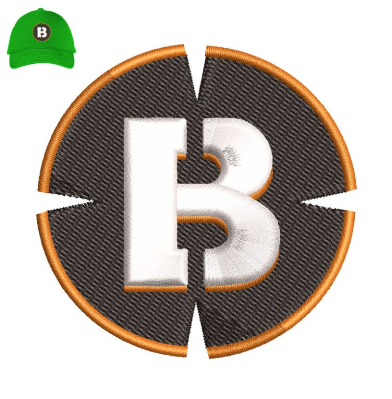 Letter B 3d Puff Embroidery logo | Embroidery Logo Near me | Emb