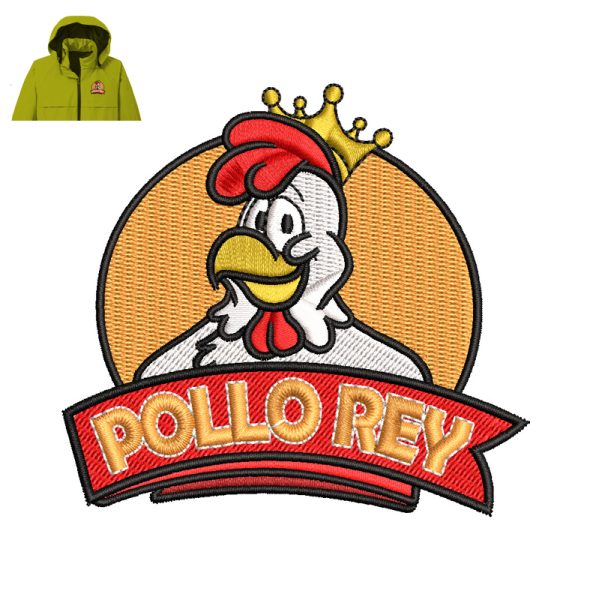 Pollo Rey Embroidery logo | Embroidery Logo Near me | Emb