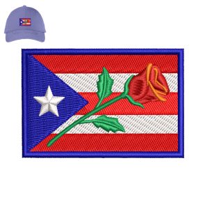 Puerto Rico flag Embroidery logo | Embroidery Near me | Emb