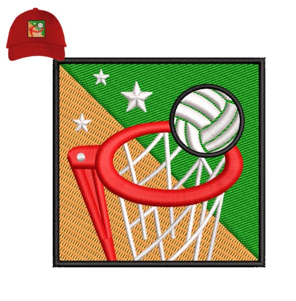 Netball Embroidery logo | Embroidery Logo Near me | Embroidery.