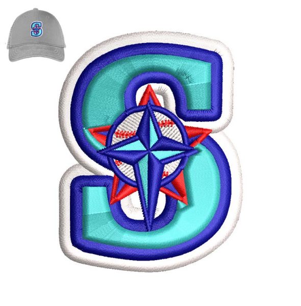 Seattle Mariners Embroidery logo | Embroidery Near me | Emb